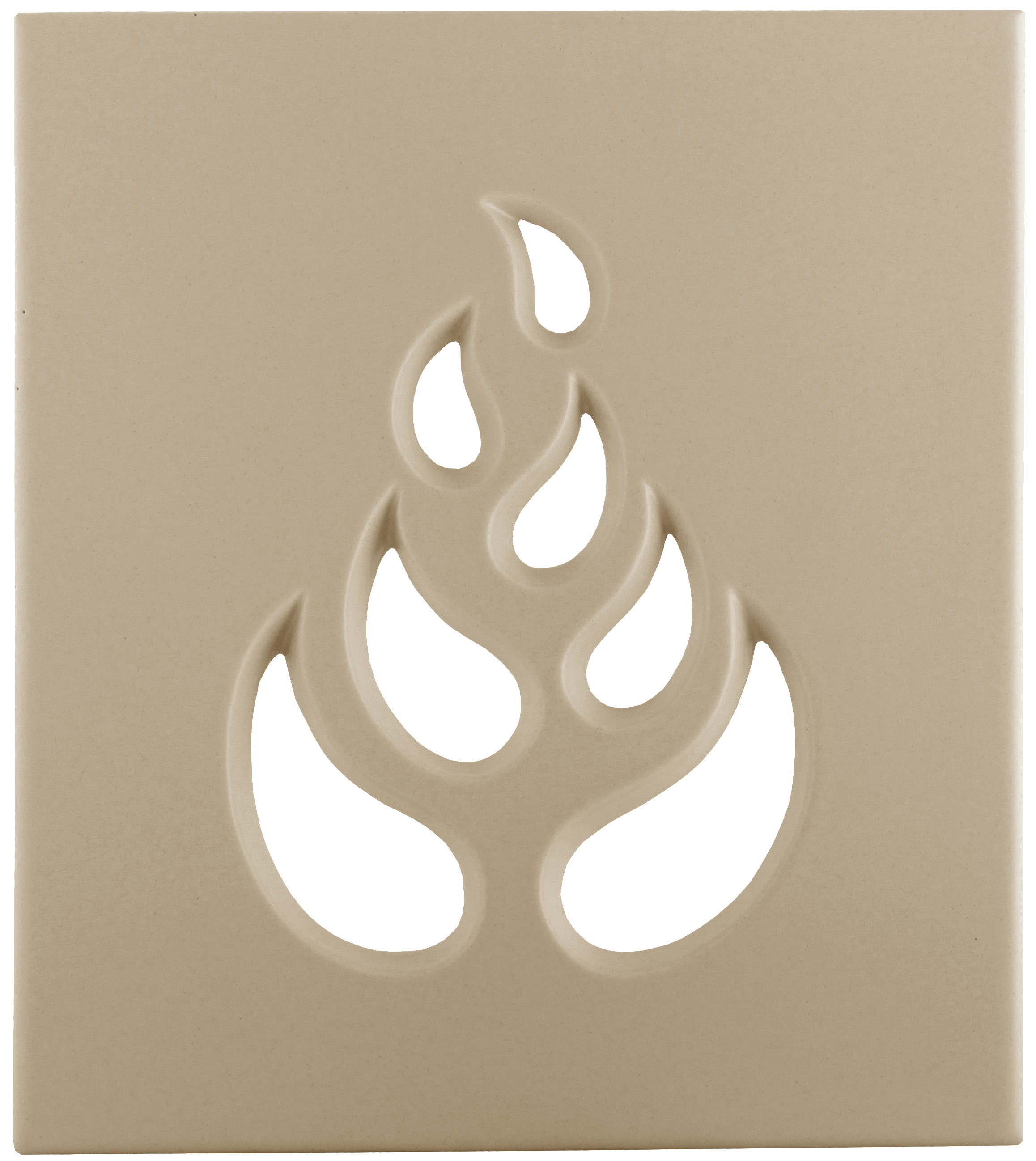 Perforated plain tile flame pattern - HQ Keramik